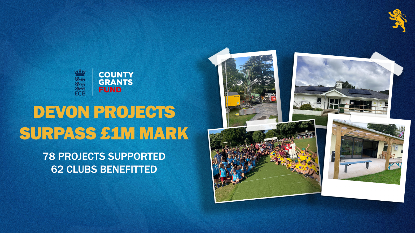 County Grants Fund Projects Pass £1 Million Mark - Devon Cricket